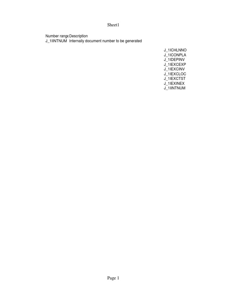 SAP SD CIN: Number Range Maintaince | PDF | Excise | Taxation