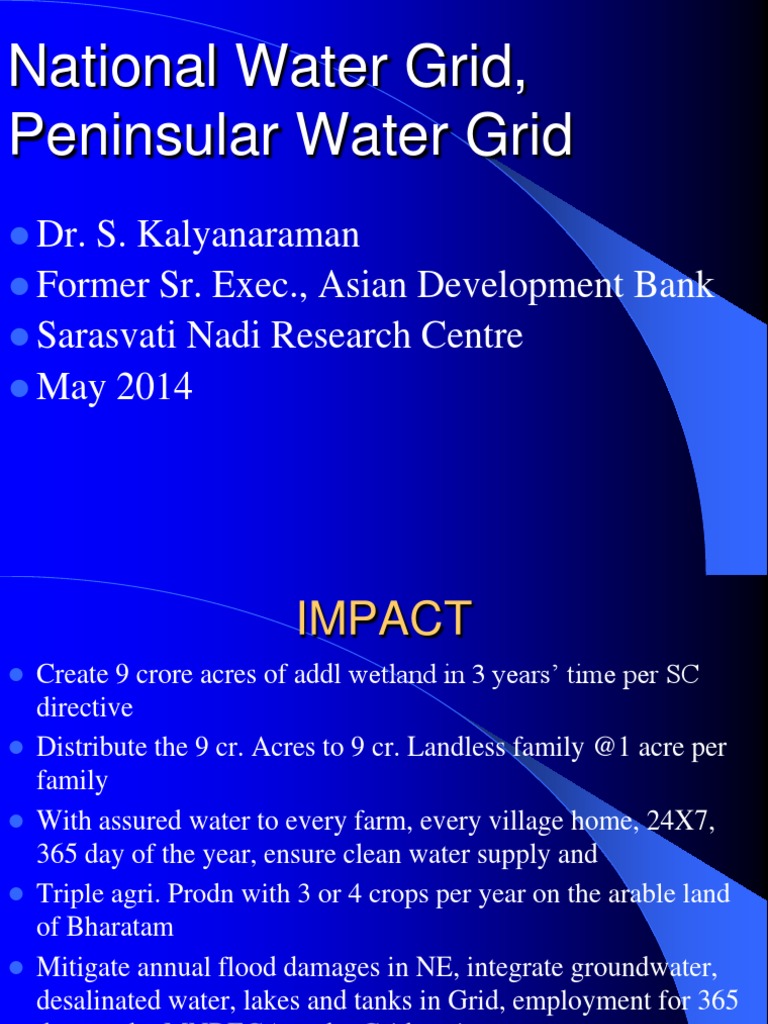 National Water Grid | Water Resources | Environmental Degradation