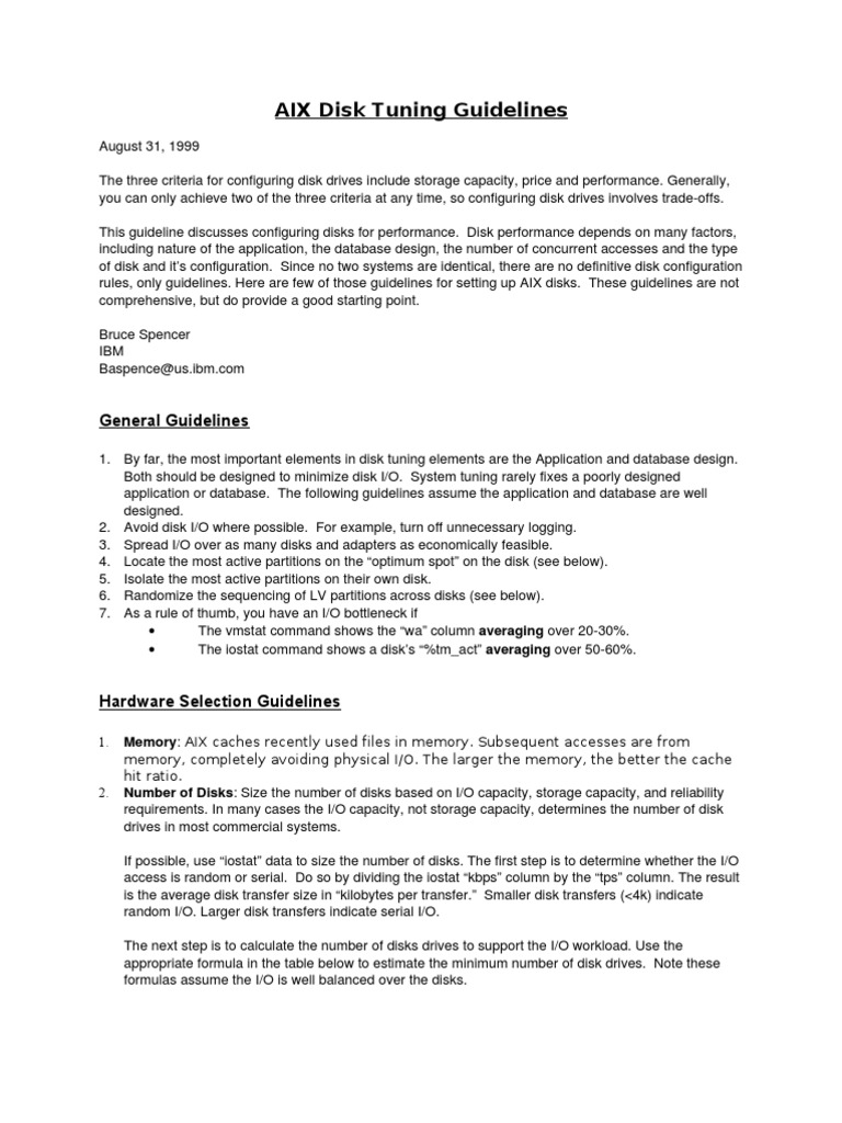 Disk Tuning | PDF | Disk Storage | Computer Data Storage