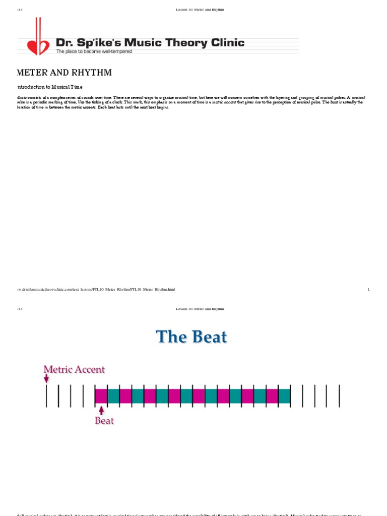 Meter and Rhythmic Notation Breakdown | PDF | Rhythm | Writing