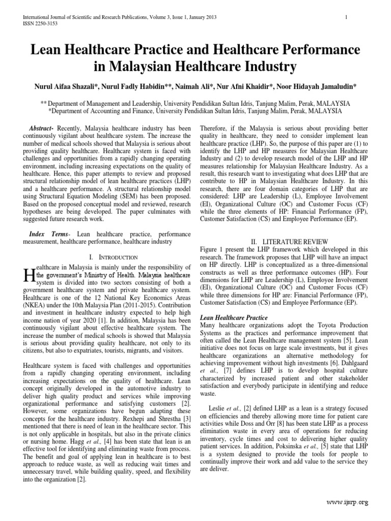 Healthcare | PDF | Lean Manufacturing | Health Care