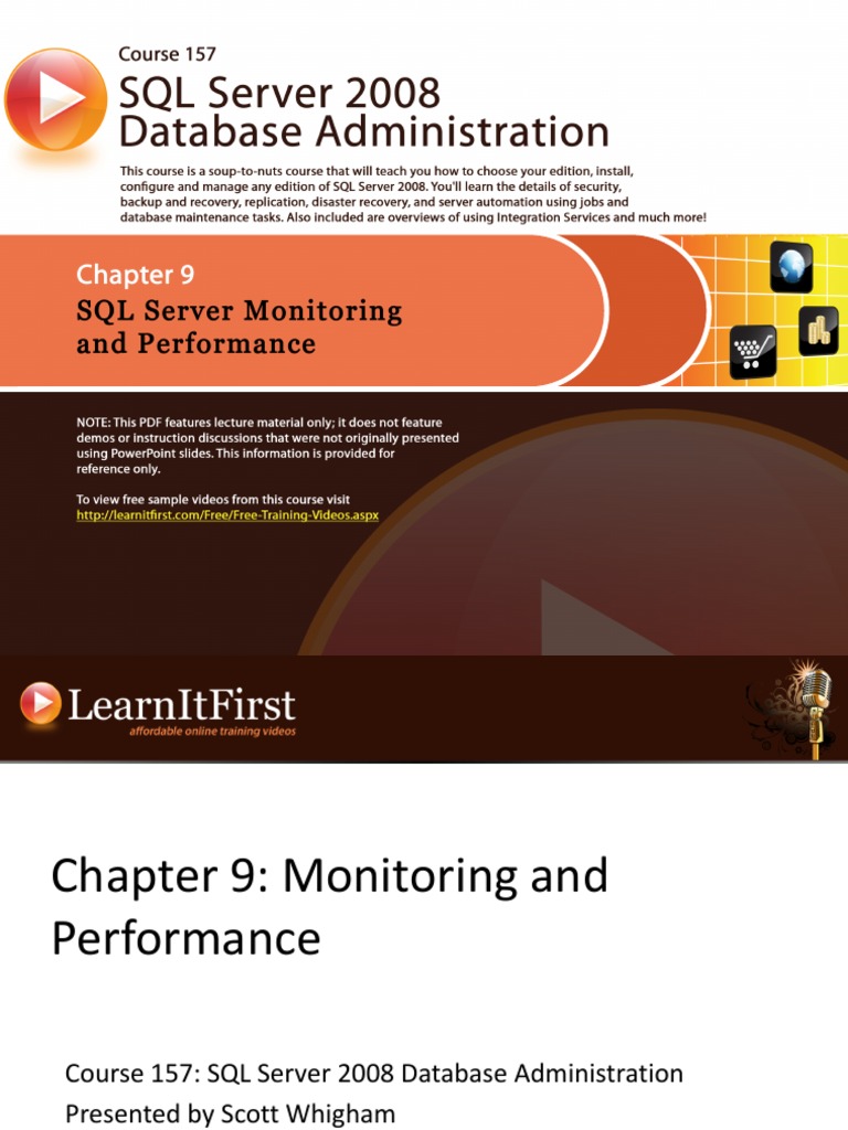 SQL Server Monitoring and Performance | PDF | Microsoft Sql Server | Sql