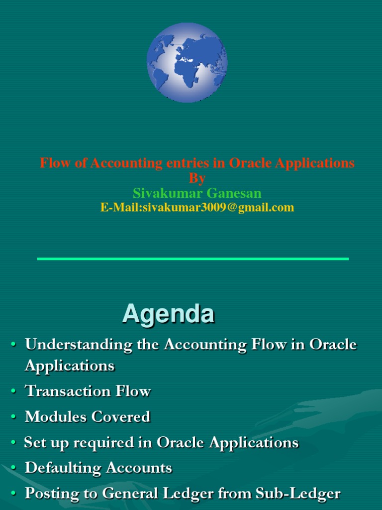Flow Of Accounting Entries In Oracle Applications Pdf