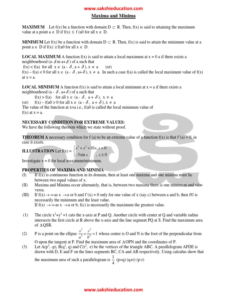 Geometric Maxima and Minima Problems | PDF | Teaching Methods & Materials | Science & Mathematics
