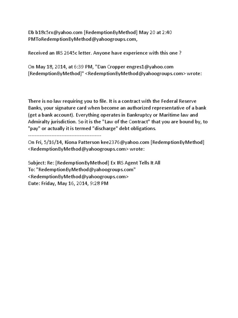 Received An IRS 2645c Letter | PDF | Admiralty Law | Civil Law (Legal ...