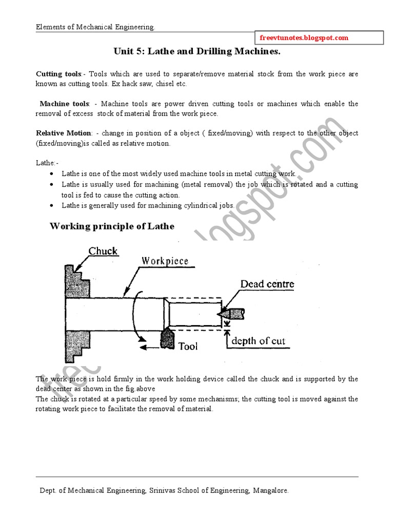 Lathe Drilling Notes | PDF | Drill | Drilling