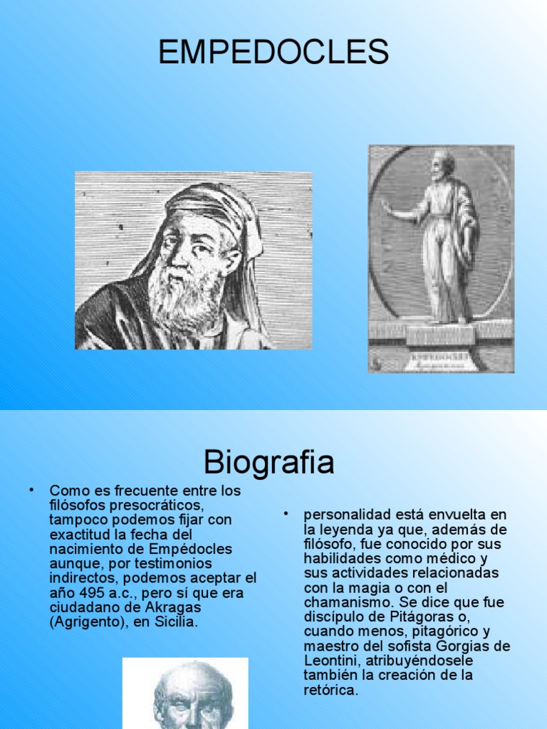 EMPEDOCLES | PDF | Science | Ciencia filosófica