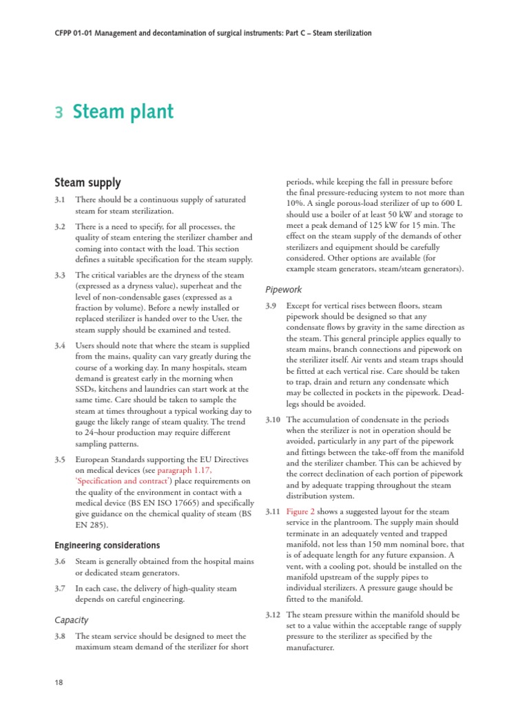CFPP 01-01 Part C Steam Sterilization | PDF | Boiler | Steam