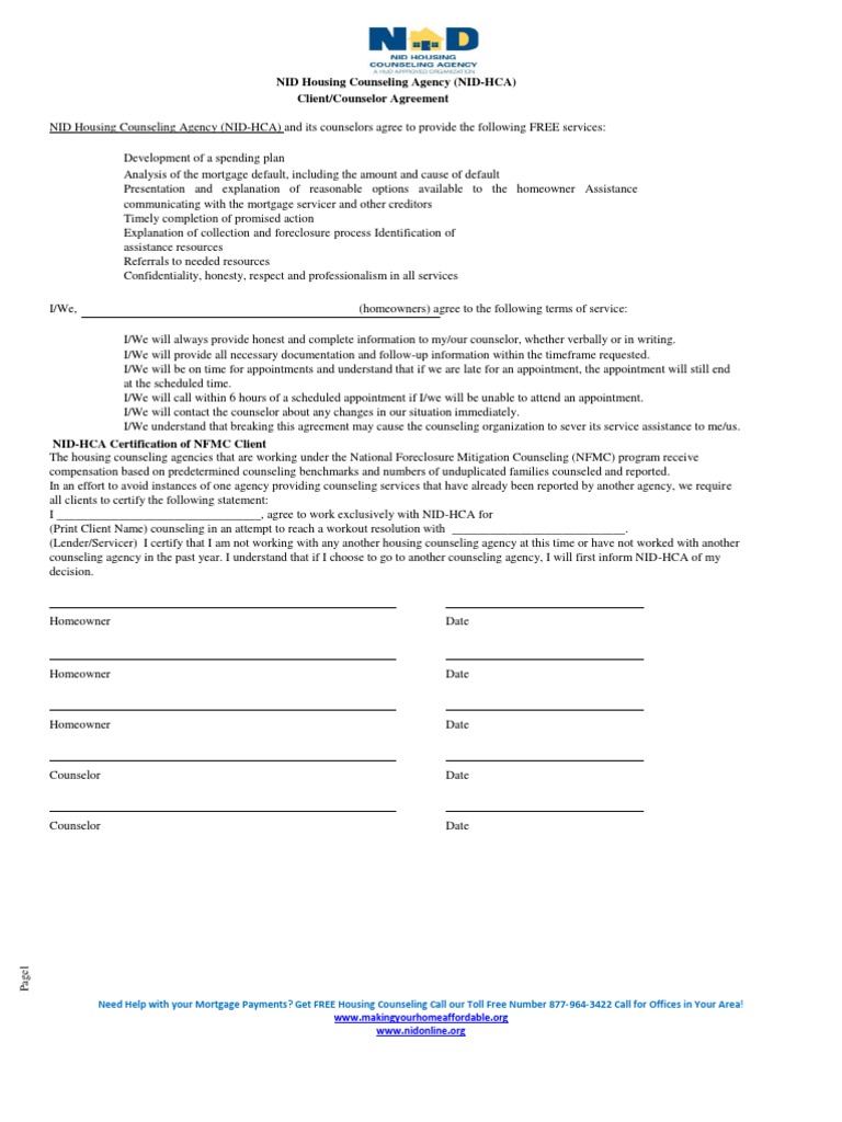 Nid Hca Forms | Credit History | Loans