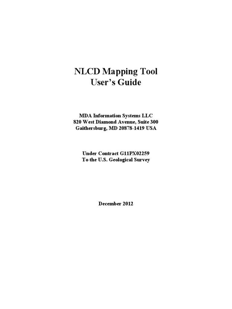 Mda NLCD User Guide 2.0.8.7 | PDF | Sampling (Statistics) | Graphical ...