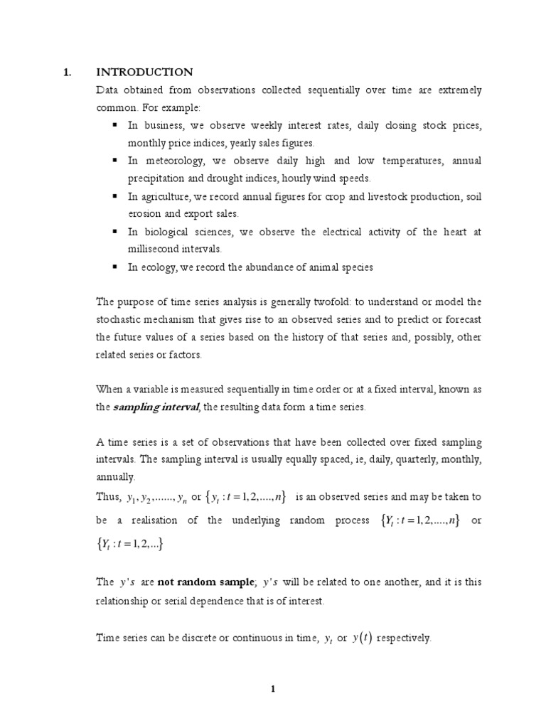 Chap1 Introduction - pt1 Student | PDF | Time Series | Moving Average