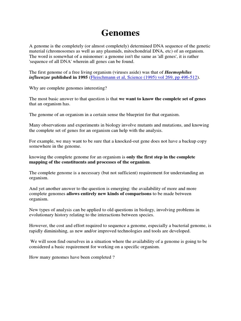 1 Genomics Notes | Download Free PDF | Genome | Gene