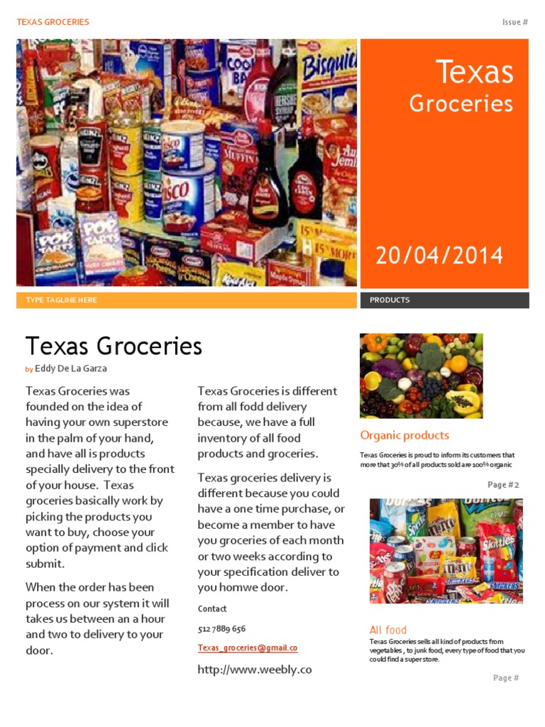 Texas Groceries: Fast Local Delivery | PDF | Cooking, Food & Wine ...