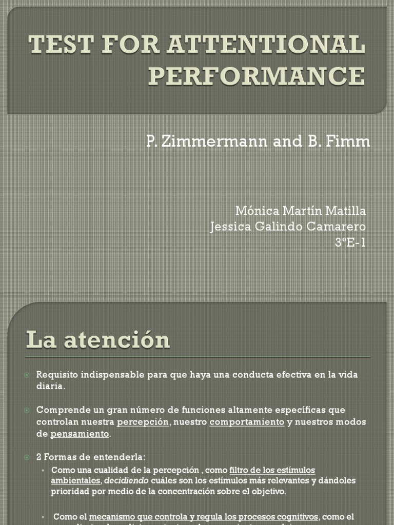 Tap E1 | PDF | Atención | Percepción visual