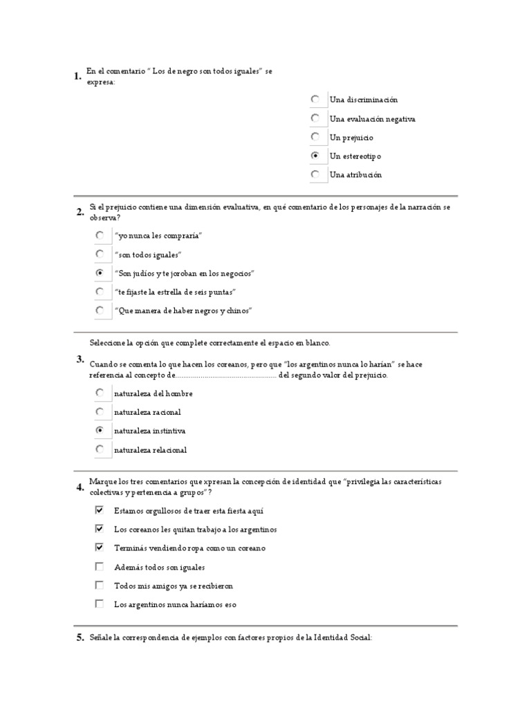 Tp3 Psicologia Social | PDF | Prejuicios | Psicología Social