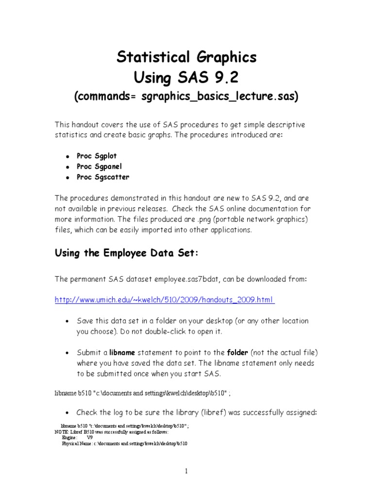 Creating Simple Graphics Using SAS - Sgplot Sgscatter Sgpanel | Download Free PDF | Scatter Plot ...