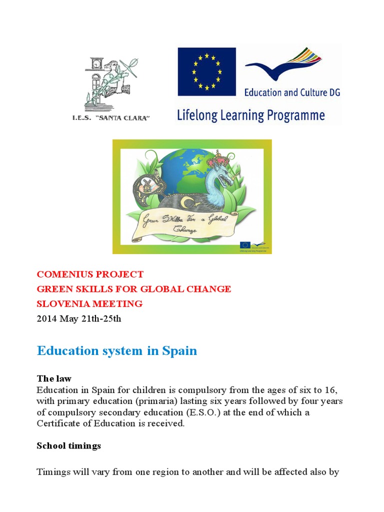 Spain's Education System Overview | PDF | Educational Stages | Academia