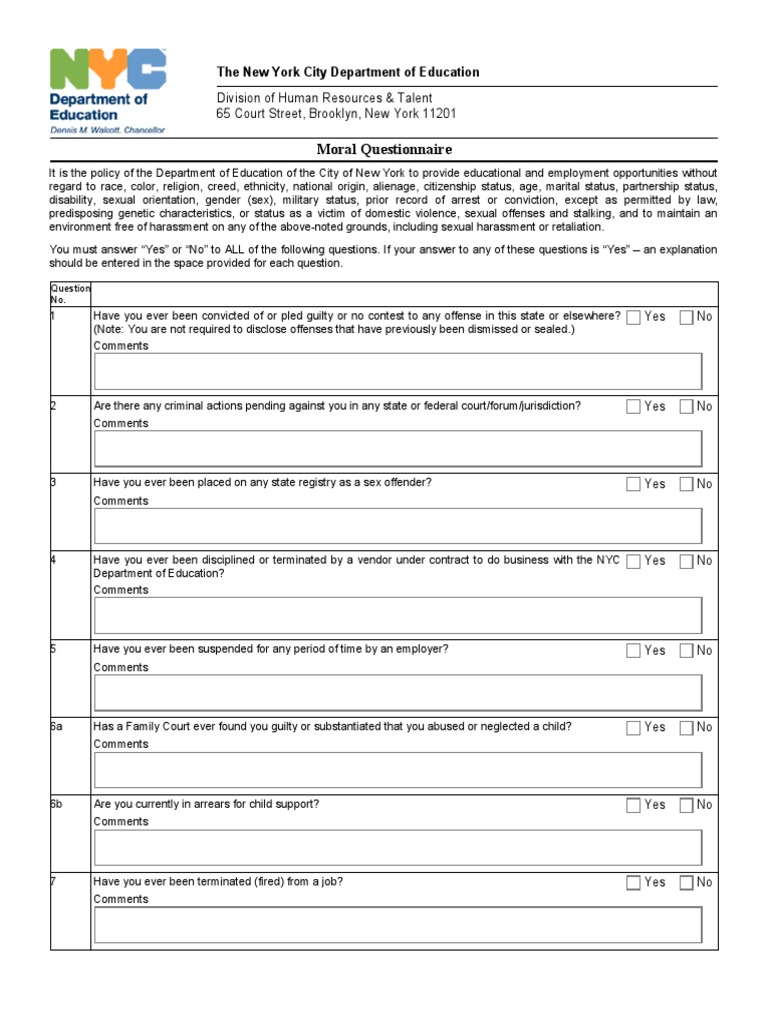 Moral Questionnaire | PDF | Harassment | Crime & Violence