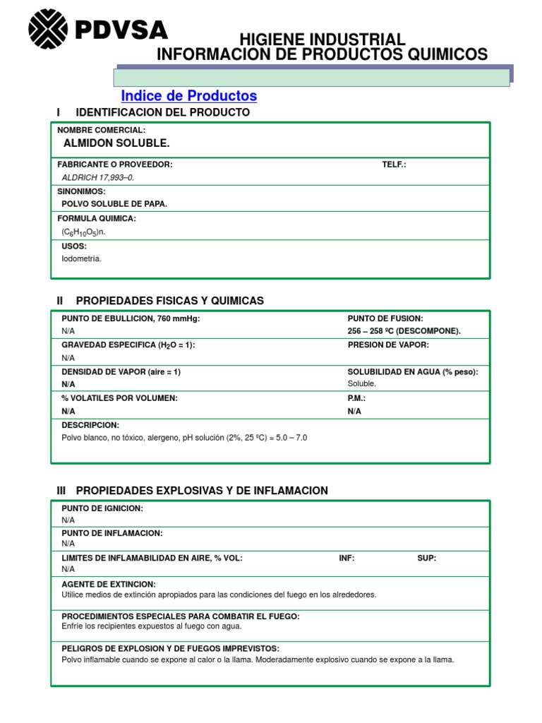 Almidon Soluble | PDF