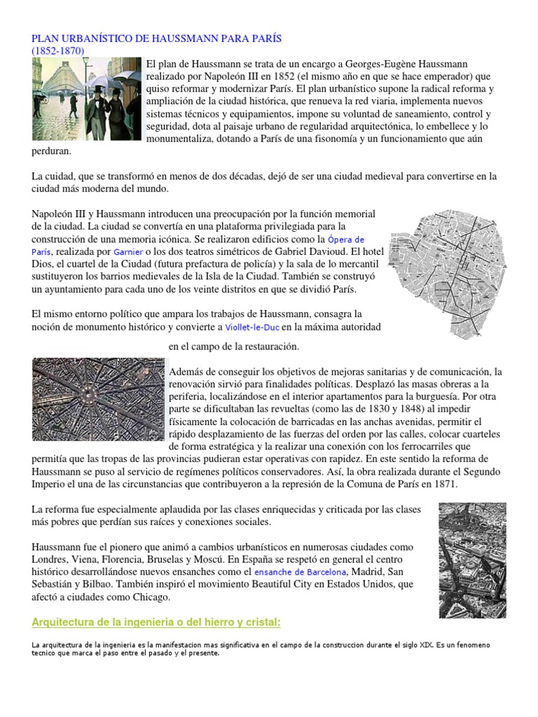 Plan Urbanístico de Haussmann Par | PDF | Diseño arquitectonico ...