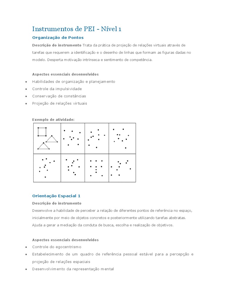 Instrumentos de PEI | PDF | Percepção | Pensamento