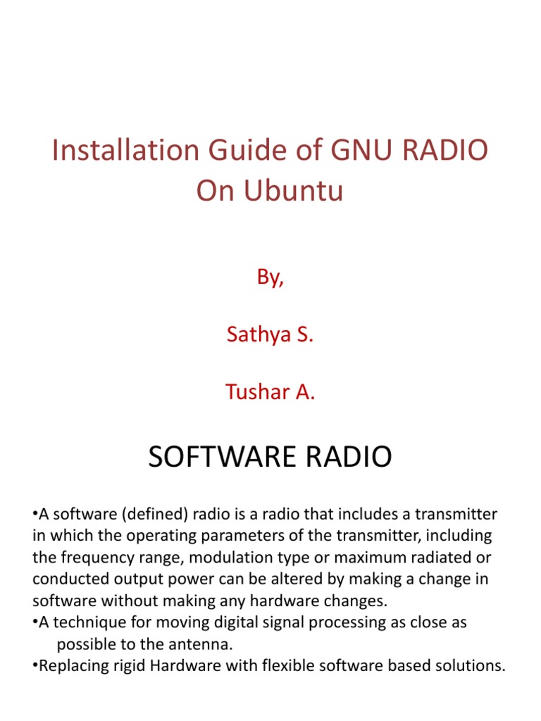 Installation Guide of GNU RADIO On Ubuntu | PDF | Software Defined Radio | Linux