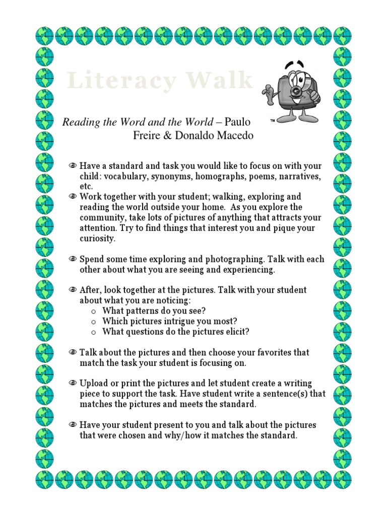 Literacy Walk: Engaging Learning Activities | PDF
