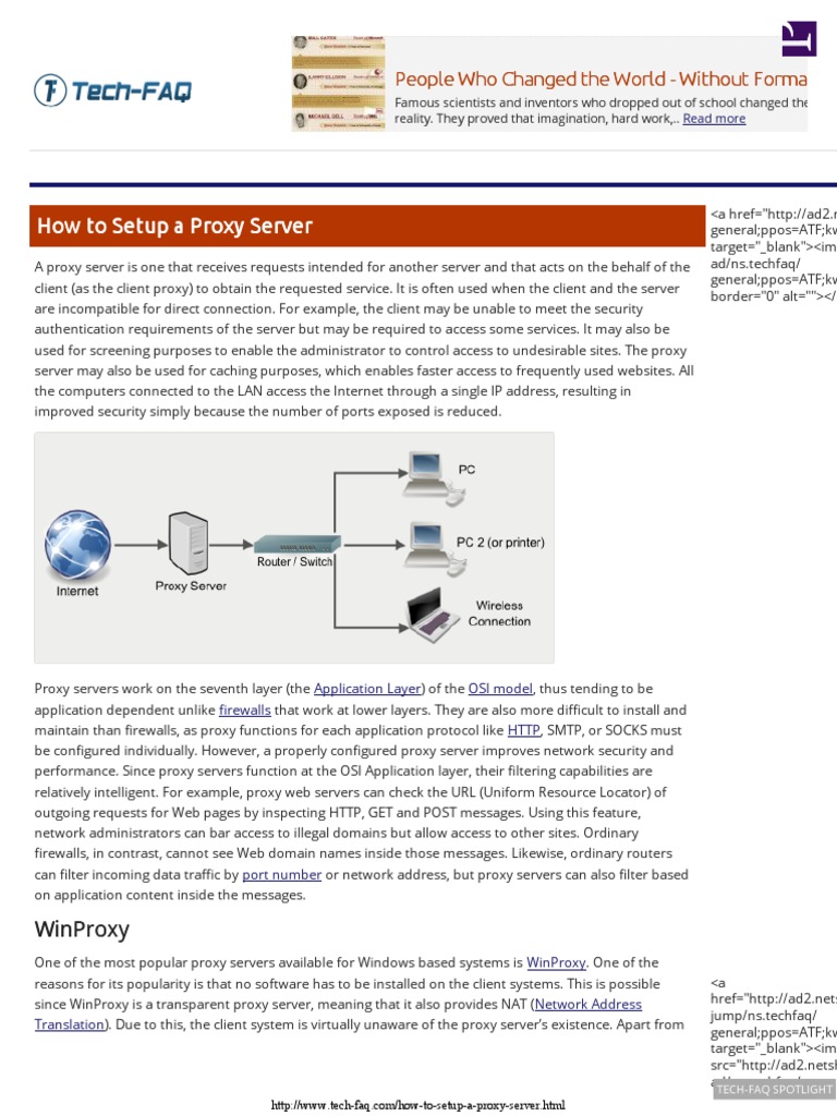 How To Setup A Proxy Server | Download Free PDF | Proxy Server | Firewall (Computing)