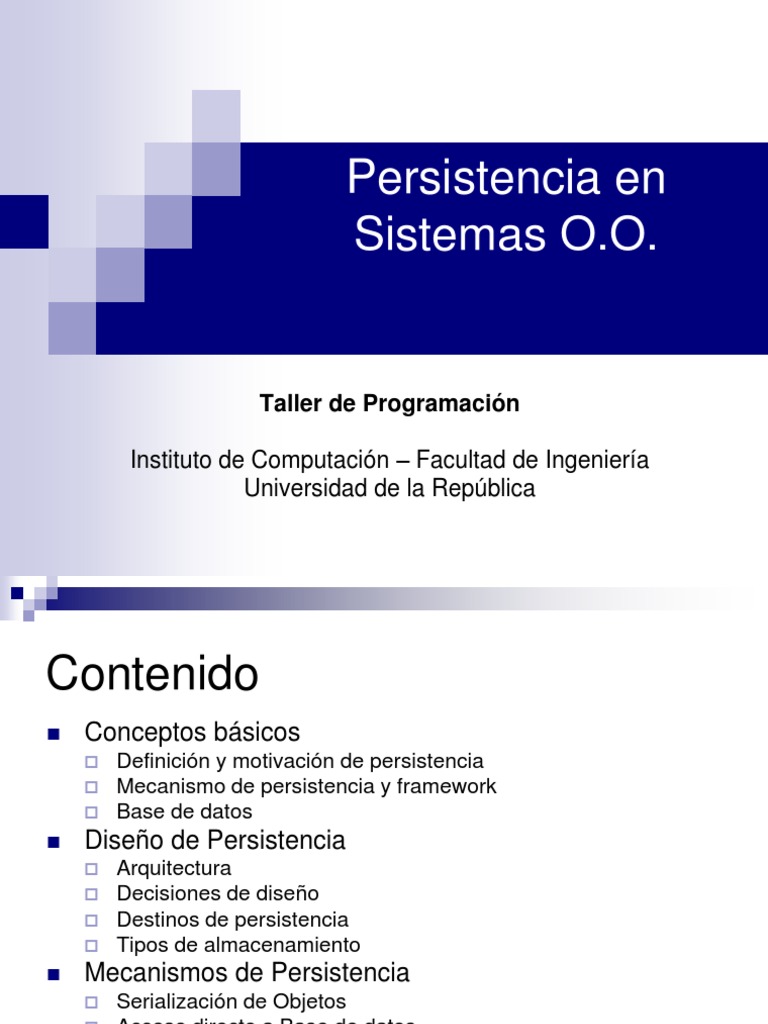 Persistencia de Datos | PDF | Bases de datos | Marco de software