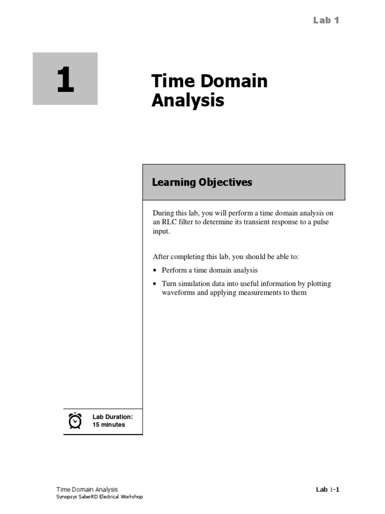 SaberRD Electrical Lab Guide v1.7 | PDF | Bandwidth (Signal Processing ...