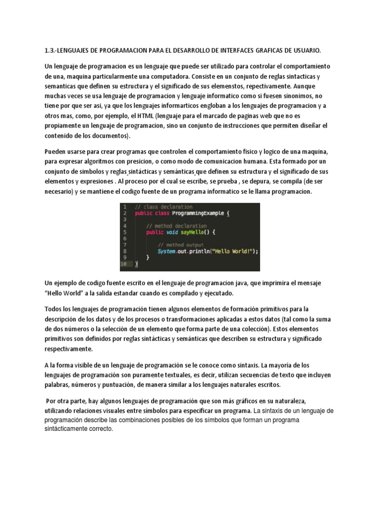 1.3.-Lenguajes de Programacion para El Desarrollo de Interfaces ...