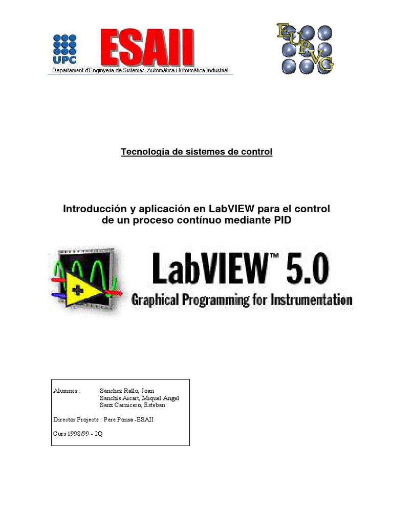 Introducción y Aplicación en LabVIEW para El Control de Un Proceso Continuo PID | PDF | Programa ...