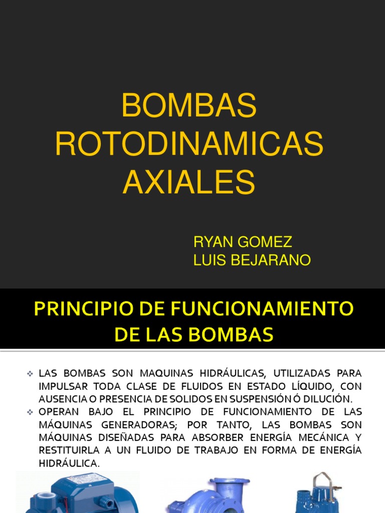 Bombas Rotodinamicas Axiales | PDF
