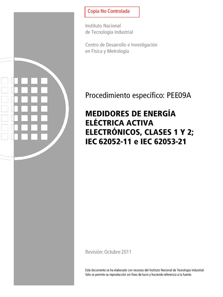 Métodos de Ensayo para Medidores IEC 62053 | PDF | voltaje | Equipo