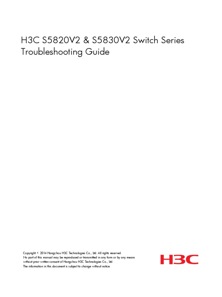 H3C Troubleshooting Guide-HP Comware | PDF | Troubleshooting | Mechanical Fan