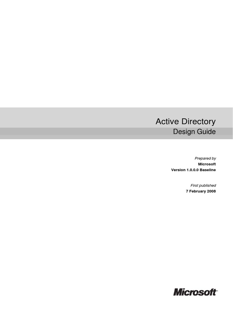 Active Directory Design Guide | PDF | Computers