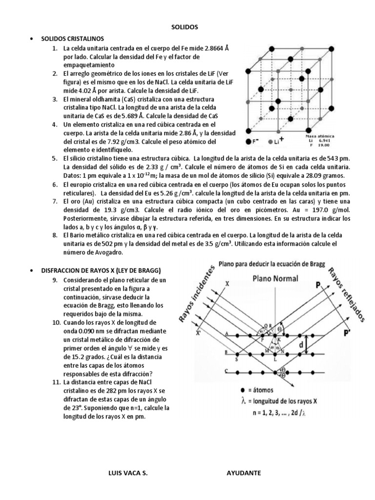 Solidos Ejercicios | PDF