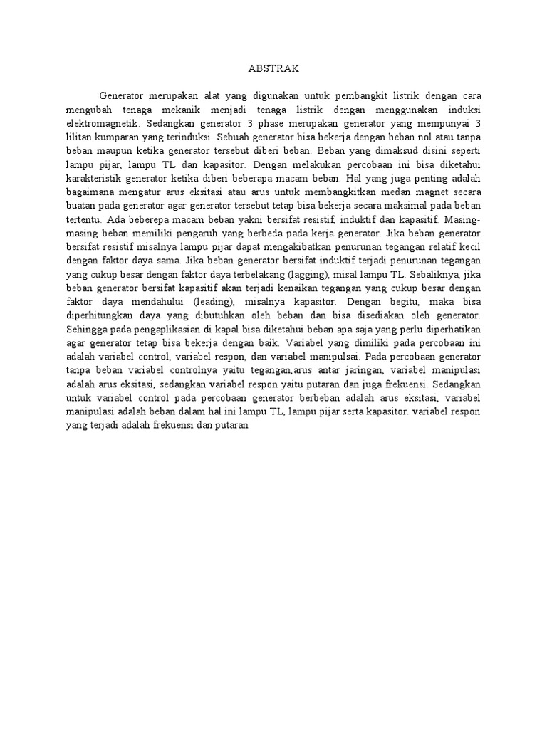 Dasar Teori Generator 3 Fasa New | PDF