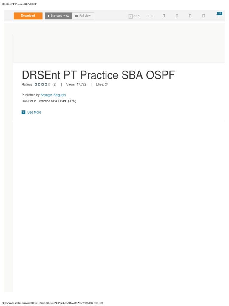Drsent Pt Practice Sba Ospf Pdf Ip Address Application