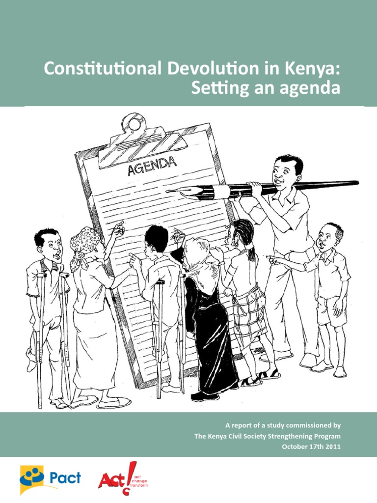 Devolution in Kenya Setting The Agenda e Version | PDF | International Development | Devolution