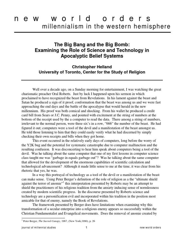Helland | PDF | Immortality | Christian Fundamentalism