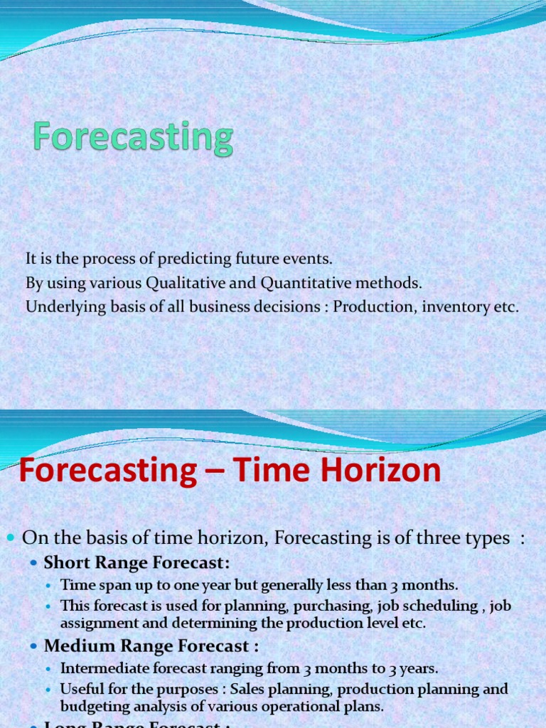 Forecasting | PDF | Forecasting | Moving Average
