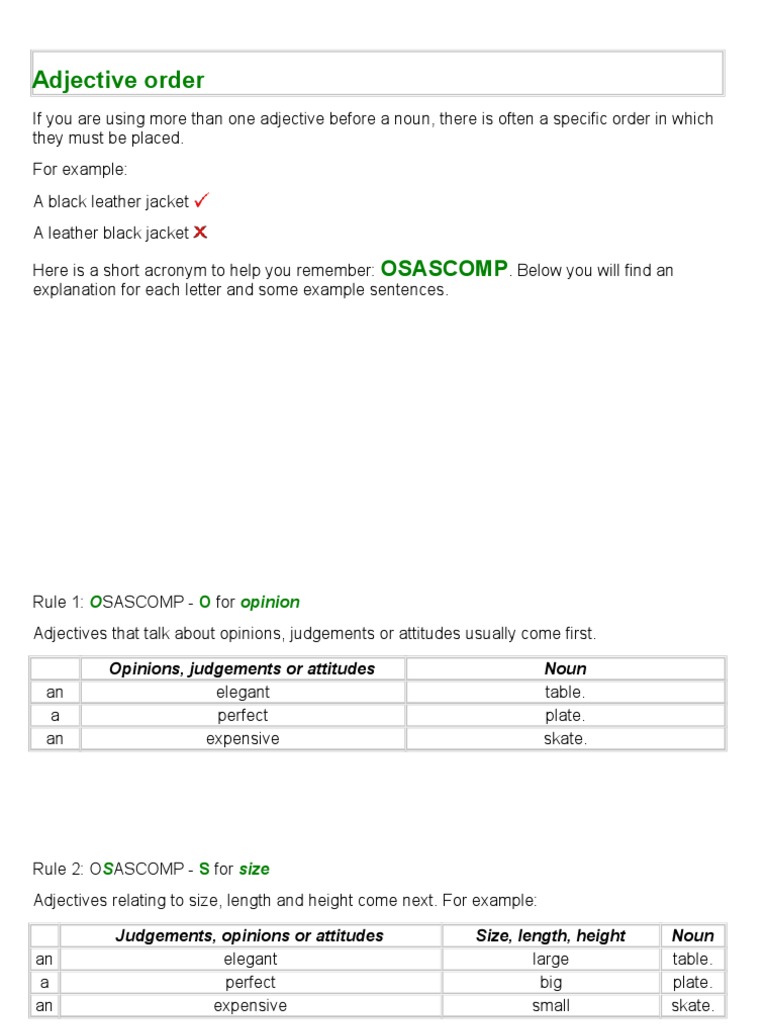 Tugas Bing Osascomp Rule | PDF | Adjective | Noun