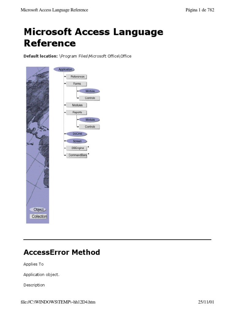 Microsoft Access Language Reference: Documentation on the Action Property and Activate and ...