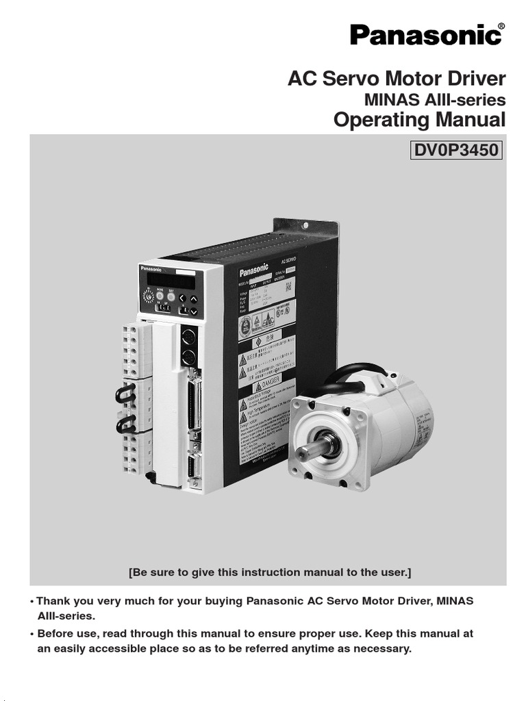Panasonic Drive | PDF | Parameter (Computer Programming) | Electrical ...