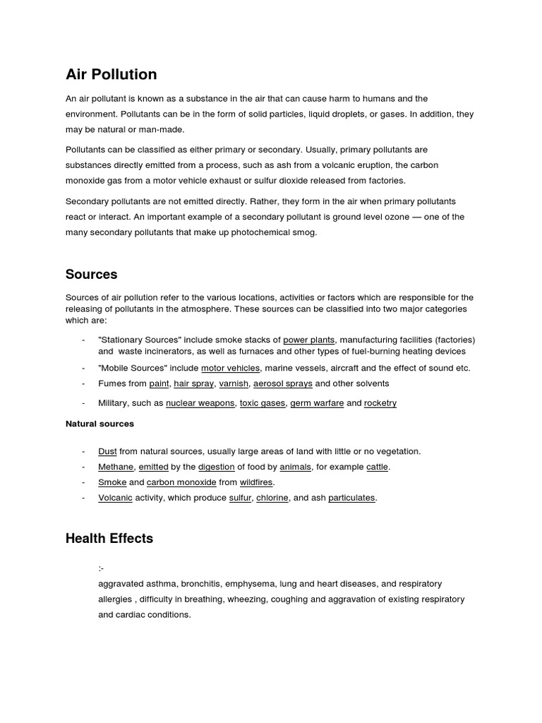 Air Pollution: Sources | PDF | Air Pollution | Pollution