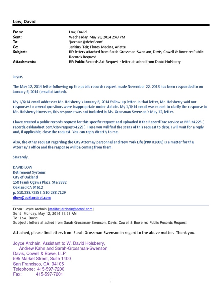 PRR 20140528 Request 4225-RecordTrac Posting File | PDF | Service ...