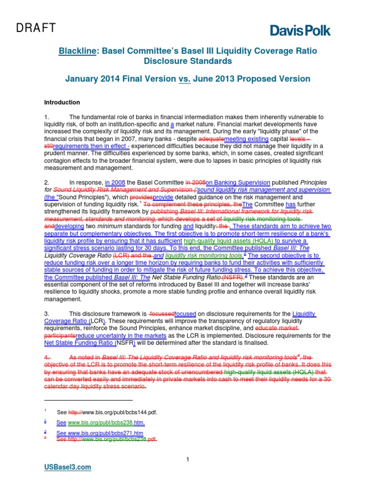 Basel Committee’s Basel III Liquidity Coverage Ratio Disclosure ...