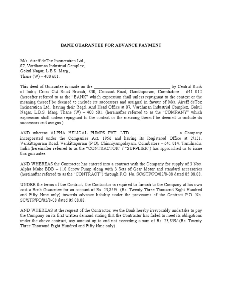 Bank Guarantee | PDF | Guarantee | Common Law