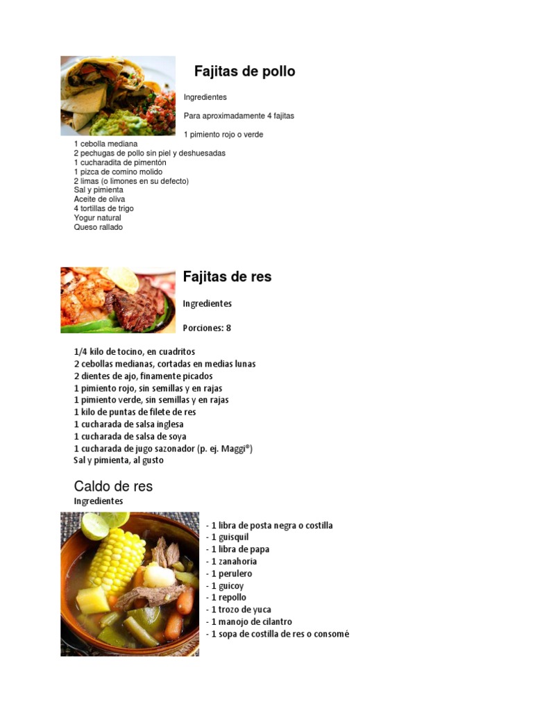 10 Comidas Ladinas | PDF | Cilantro | Alimentos